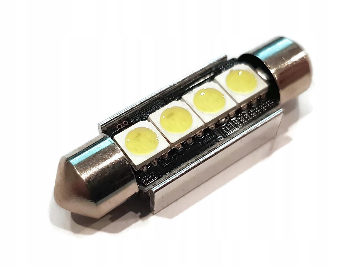 ŻARÓWKA 4 LED 5050 SMD RURKA 39mm C5W C10W CANBUS FT-5050-4SMD-CAN-39mm ... ŻARÓWKA 4 LED 5050 SMD RURKA 39mm C5W C10W CANBUS FT-5050-4SMD-CAN-39mm ...
