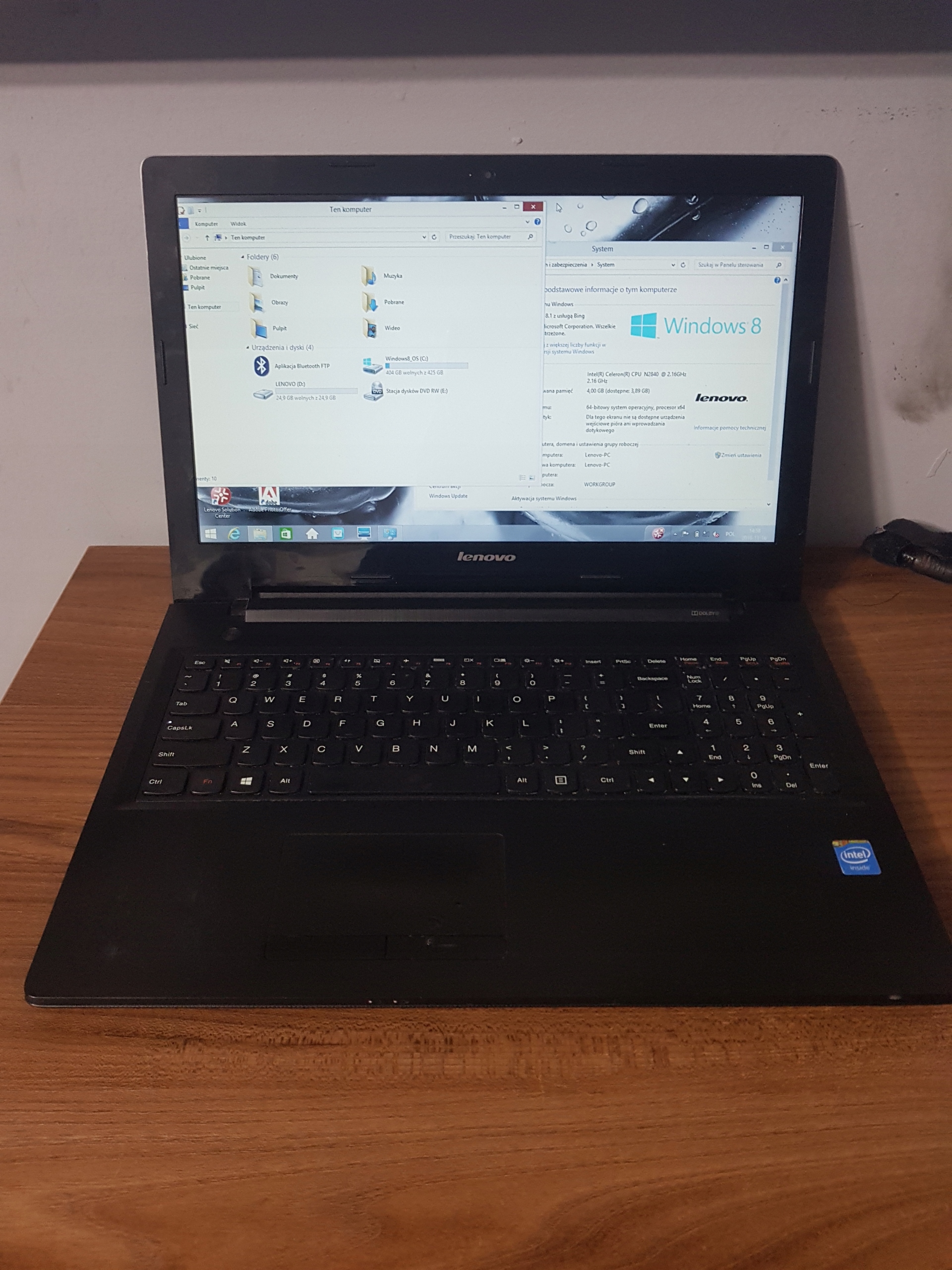 Lenovo G50-30 500GB/4GB RAM 100% SPRAWNY ! OD 1ZŁ - 7677750940 ...