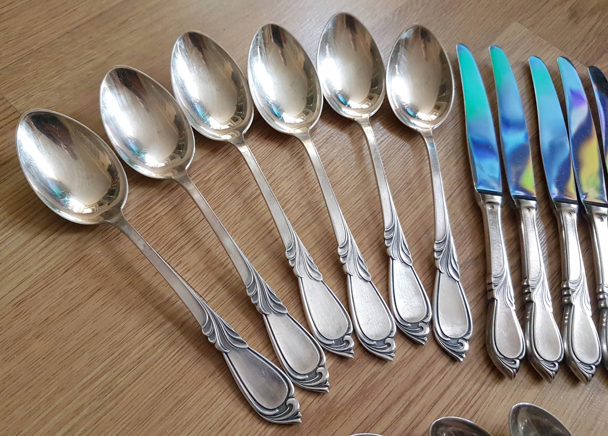 SREBRNE Sztućce HEFRA Rapsodia 30 szt. 6-os SREBRO - 7570596065 ...