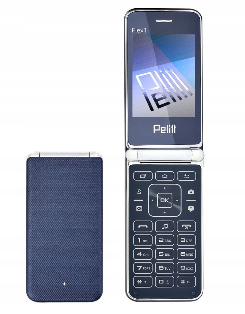 Telefon PELITT FLEX1 Blue z klapką Dual Radio BT - 6727709235 ...