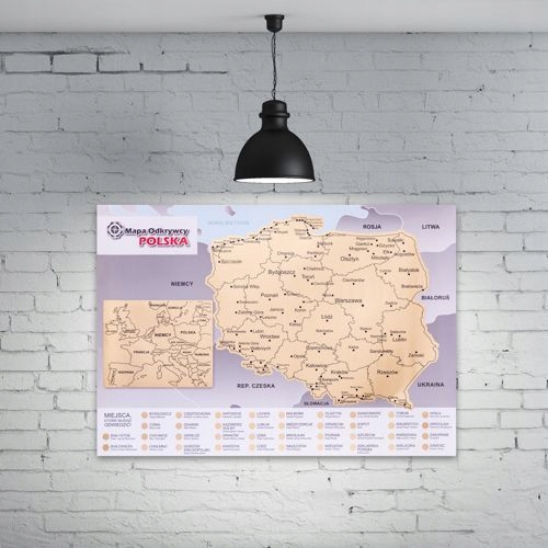 MAPA ZDRAPKA POLSKI POLSKA WERSJA MAPA ODKRYWCY - 7393860163 ...