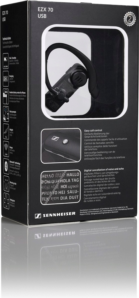 SENNHEISER EZX 70 słuchawka Bluetooth DO 8h ROZMÓW - 6771340299 ...