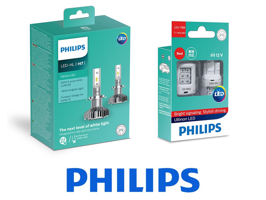 Philips LED-HL H7 Ultinon +160% 6200K + W21/5W RED - 7226100686 ...