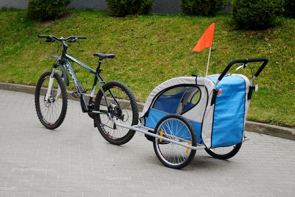 PRZYCZEPKA ROWEROWA SKŁADANA 2W1 JOGGER + LEDY - 7247802942 - oficjalne ...