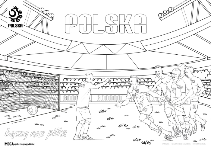 MEGA KOLOROWANKA podłogowa XXL PZPN Piłkarze - 6864795006 - oficjalne ...