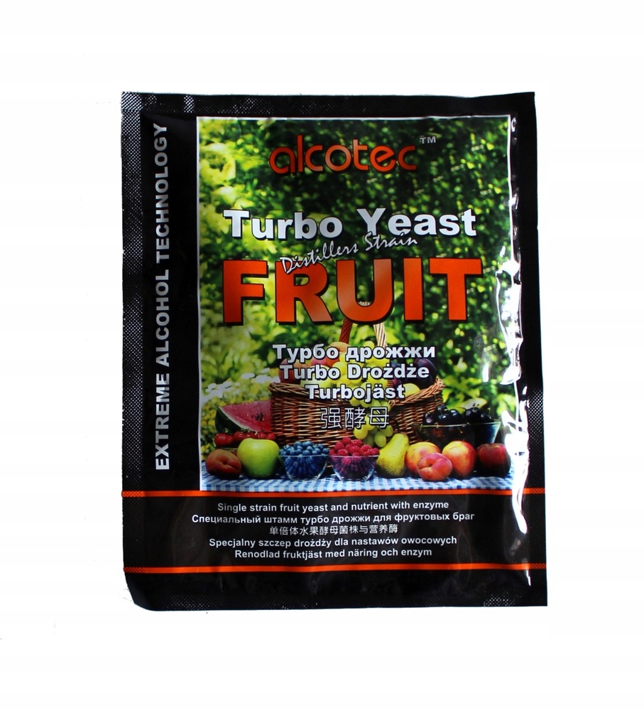 FRUIT ALCOTEC TURBO DROŻDŻE GORZELNICZE DO OWOCÓW - 6882363759 - oficjalne archiwum Allegro