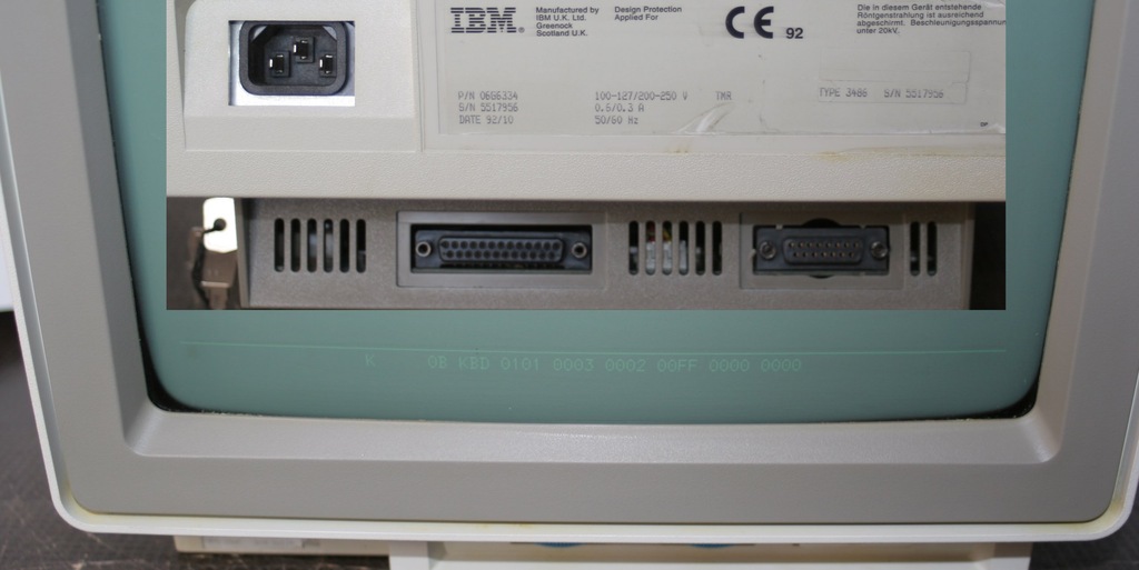 RETRO IBM 3486 GREEN CRT TWINAX TERMINAL / SPRAWNY - 7411437441 ...