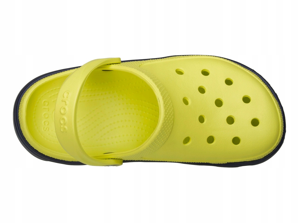 Crocs ZÓŁTE klapki damskie Citrus/Navy 11991-70V - 7453034661 ...