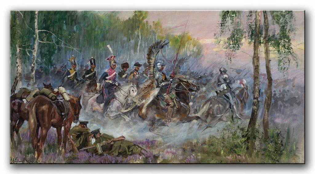 JAZDA POLSKA WOJCIECH KOSSAK OBRAZ NA PŁÓTNIE - 7564357550 - oficjalne ...