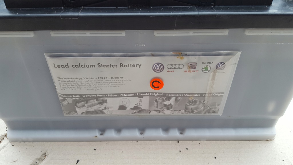 Akumulator VARTA 95AH 760A 000915105DK Oryginał VW - 7643477057 ...