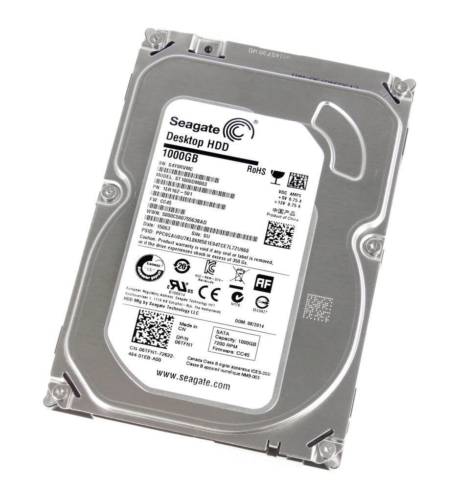 DYSK TWARDY 1TB 3,5" SEAGATE ST1000DM003 SATA - 7622840421 - oficjalne archiwum Allegro