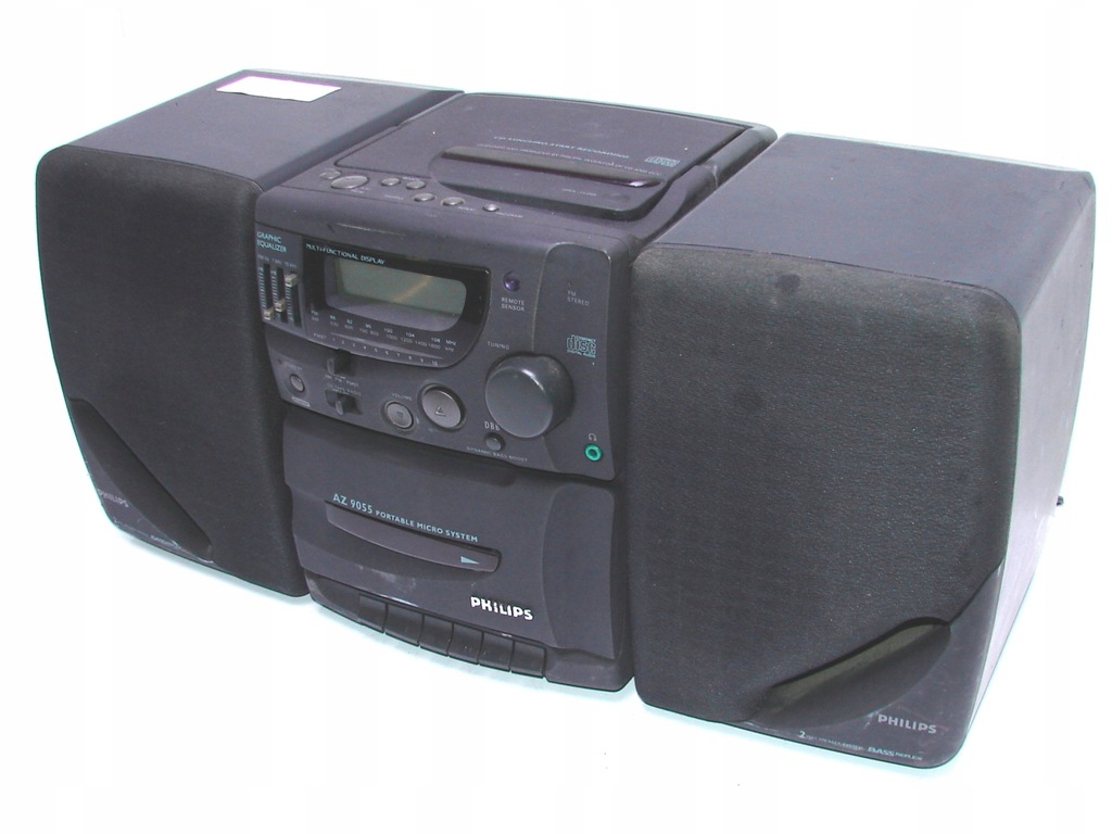 Miniwieża PHILIPS AZ 9055 Z KOLUMNAMI, DO GARAŻU - 7352151236 ...