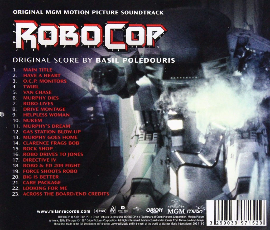 ROBOCOP SOUNDTRACK [CD] MUZYKA FILMOWA - 5476546799 - oficjalne ...