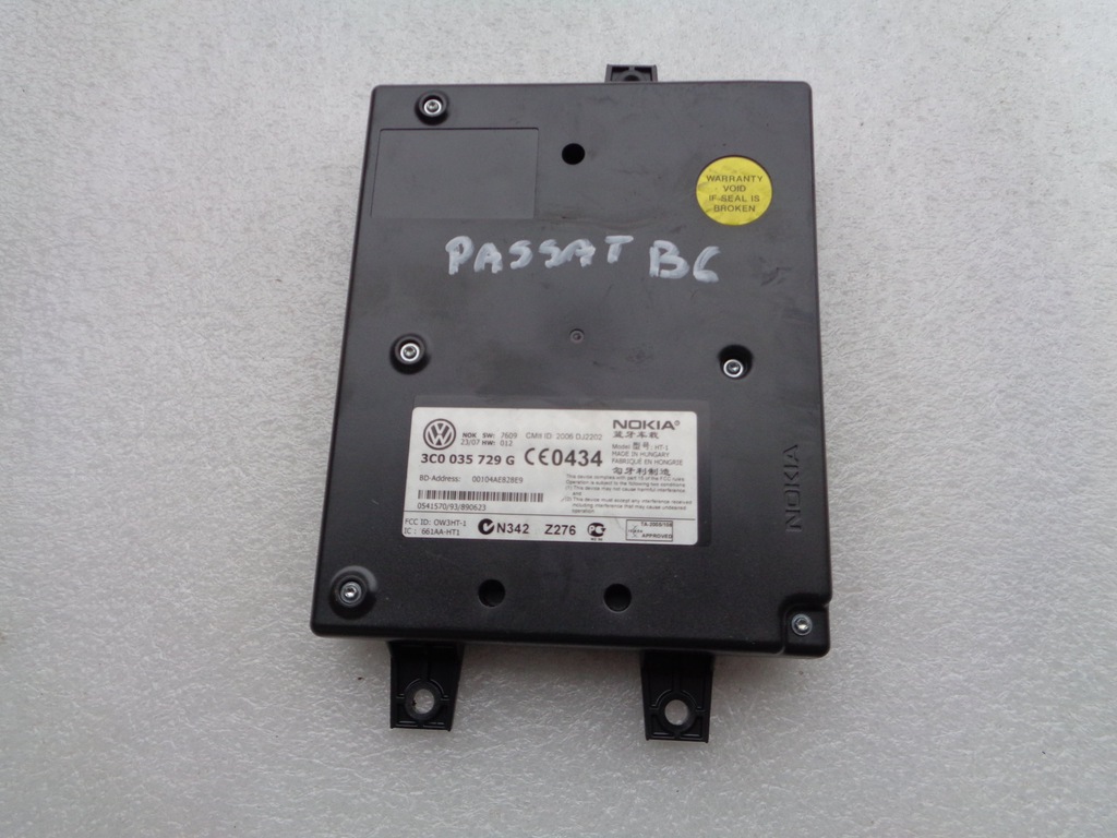 Moduł telefonu bluetooth VW PASSAT B6 3C0035729G - 7369352823 ...