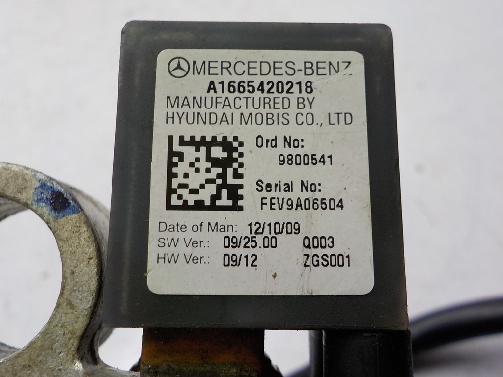 MERCEDES E W212 KLEMA MODUŁ MINUSOWA 1665420218 - 7120335494 ...