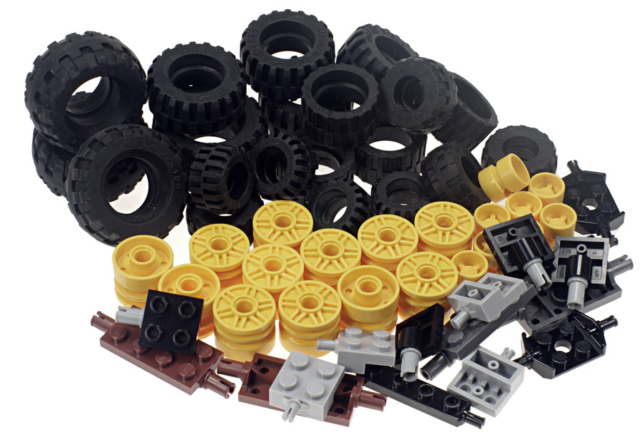 LEGO Koła i Osie / kółka 60 elementów NOWE żółte - 6050505890 ...
