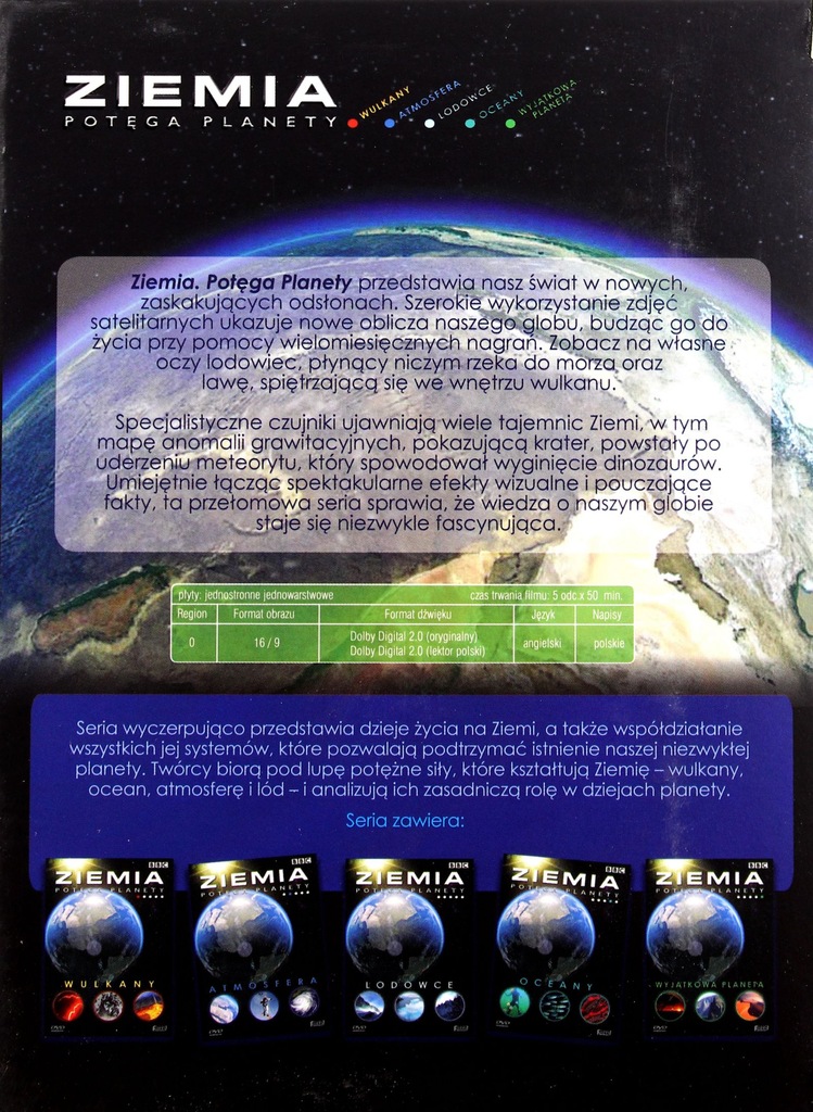 ZIEMIA. POTĘGA PLANETY BOX (BBC) [5DVD] LEKTOR PL - 5211611158 - oficjalne archiwum Allegro