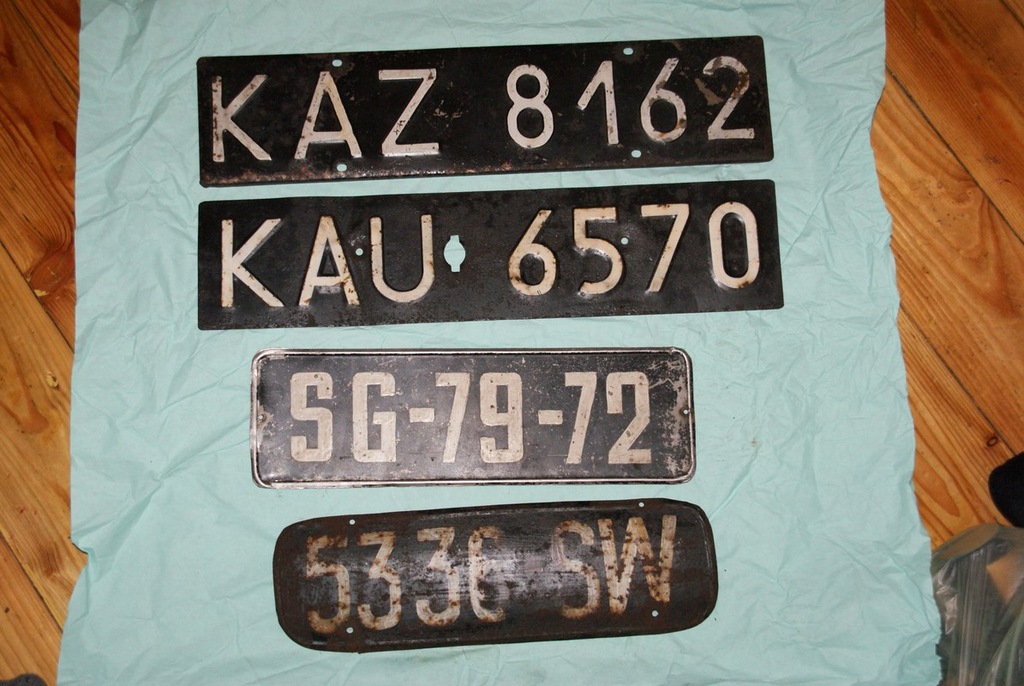 Stare tablice rejestacyjne samochodowe PRL - 7122173748 - oficjalne ...