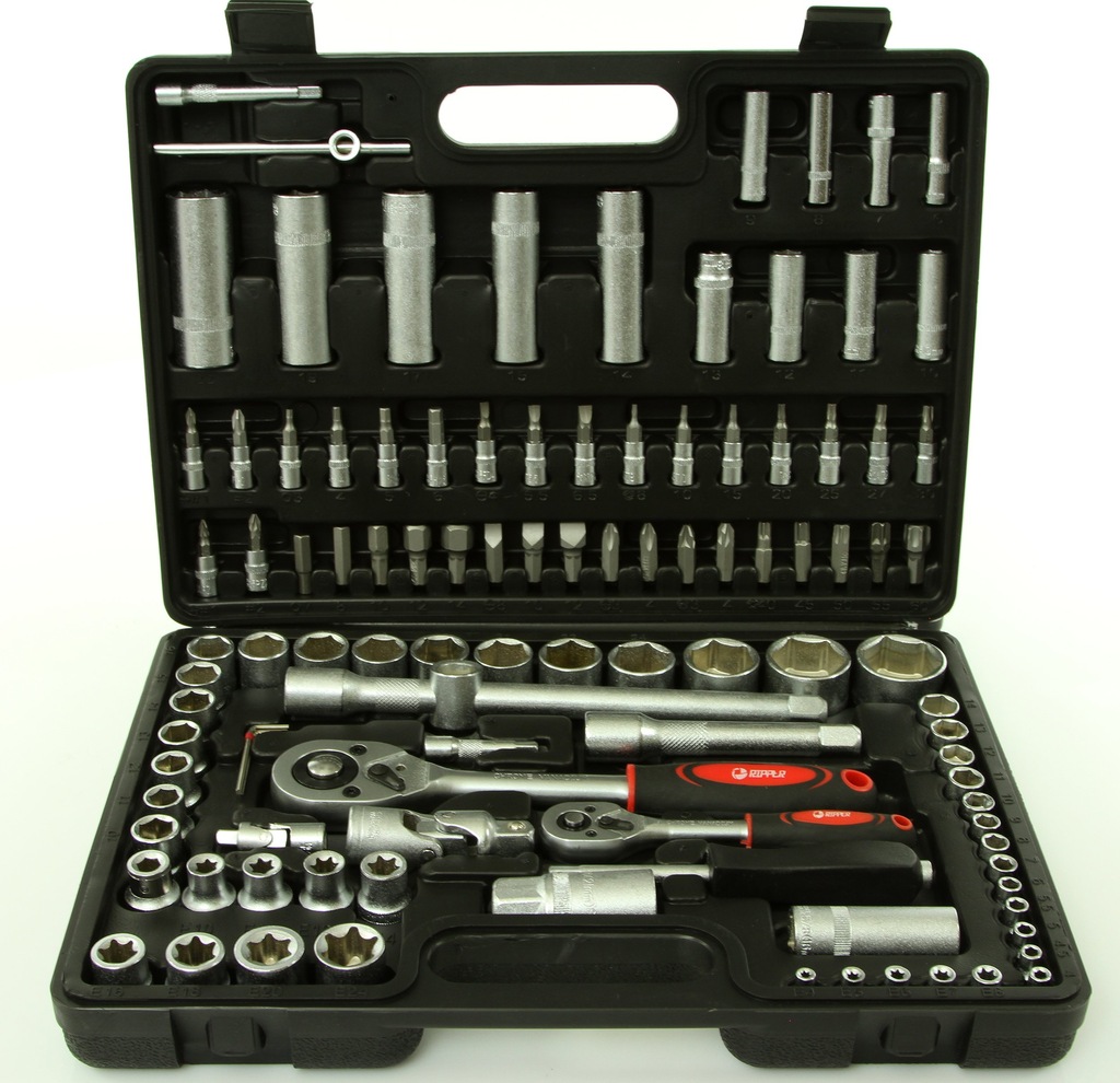 ZESTAW KLUCZY NASADOWYCH KLUCZE NASADOWE 108 EL. - 7072447810 - oficjalne archiwum Allegro