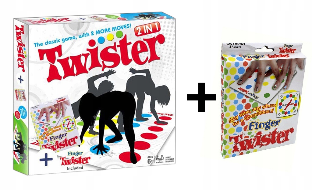 Twister 2w1 Gra Zręcznościowa Klasyczny + Finger - 7701668565 ...