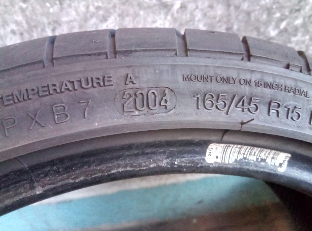 165/45 R15 CONTINENTAL CONTISPORTCON. 68H 7.5mm - 7309706277 ...