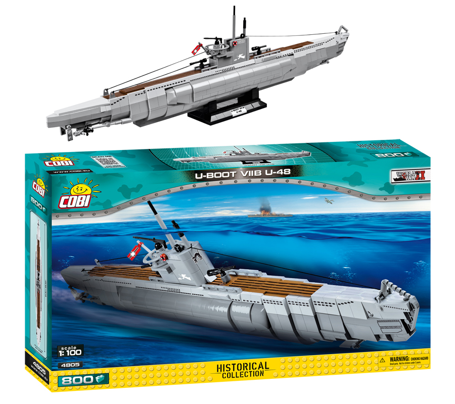 COBI KLOCKI 4805 U-BOOT U-48 VII B OKRĘT +GRATIS - 7312344126 ...