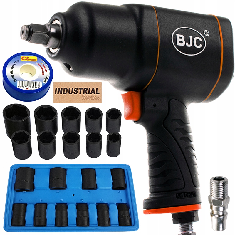 KLUCZ PNEUMATYCZNY UDAROWY 1/2 BJC 1550 +NASADKI C - 7496984454 - oficjalne archiwum Allegro