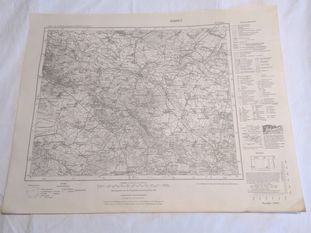 Stara mapa Glogau Głogów - 7750366243 - oficjalne archiwum Allegro