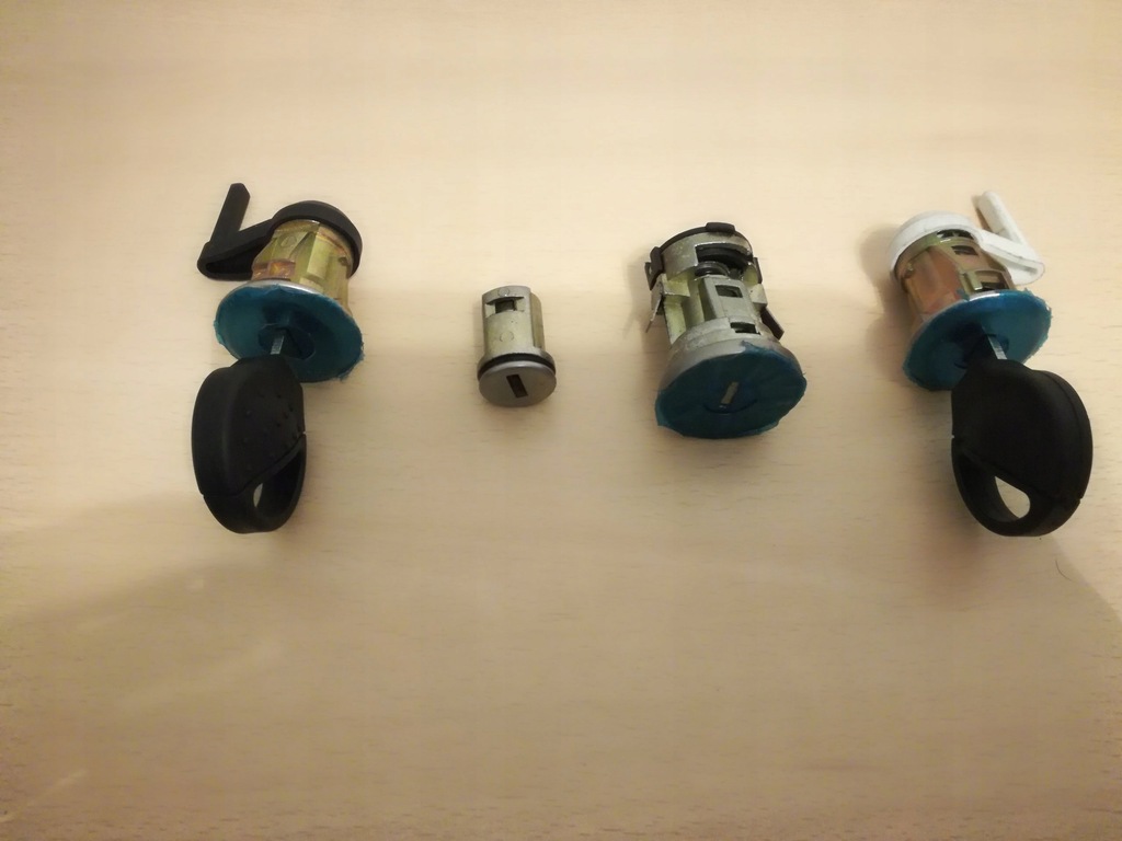 Peugeot 206 wkładka stacyjki + wkładki zamka drzwi - 7574958413 - oficjalne archiwum Allegro