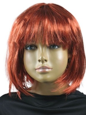 PERUKA RUDA RUDE WŁOSY PÓŁDŁUGIE PROSTE - 6853470558 - oficjalne ...